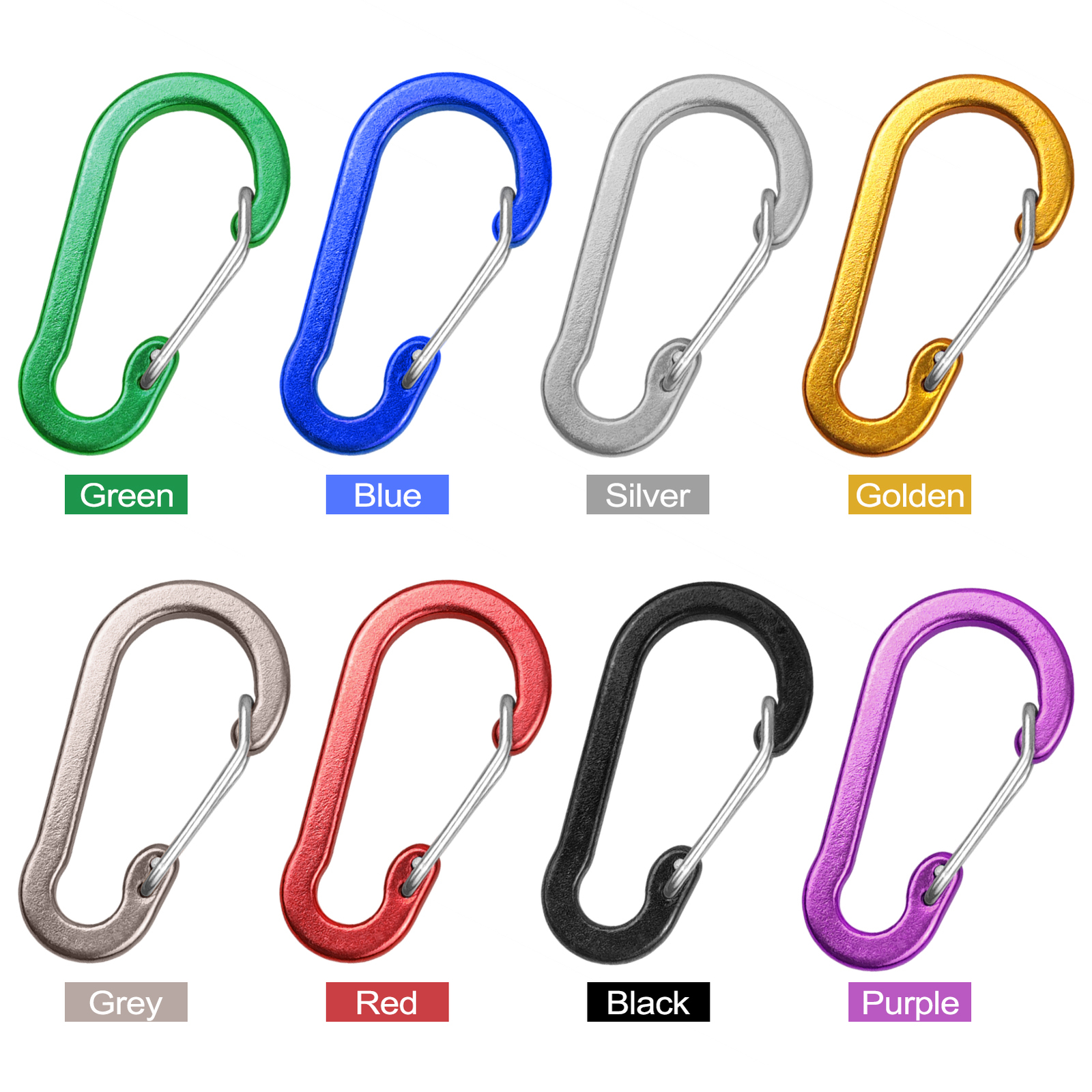 5 Carabiner Clips Alloy Keychain Carabiner Clip D Rings R3Y2 | eBay