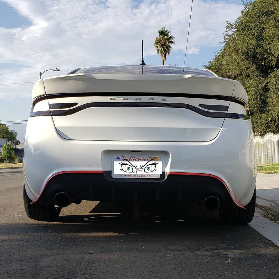 KBD Body Kits Demon 3 Pc Polyurethane Rear Wing Spoiler For Dodge Dart ...