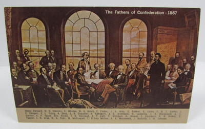 Vintage Postcard The Fathers of Confederation 1867 Quebec Conference ...
