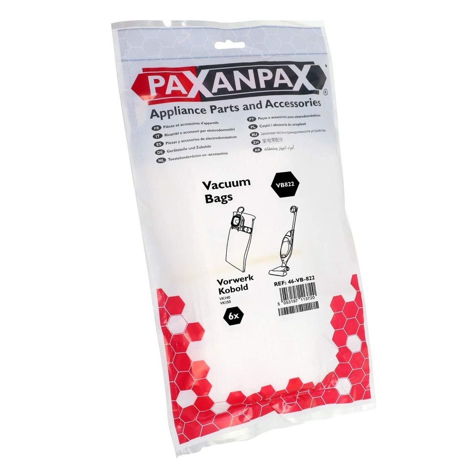 Bags for Vorwerk Kobold VK140, Vk150 Series Vacuum Cleaner SMS Bags esd ...