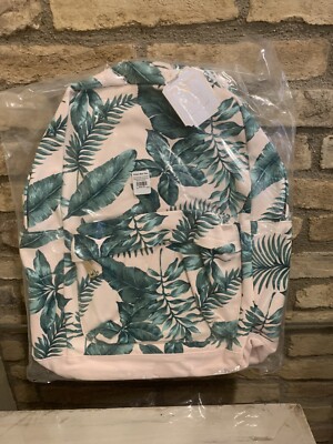 Pottery Barn Teen The Emily & Meritt Pink And Green Palms Backpack Palm ...