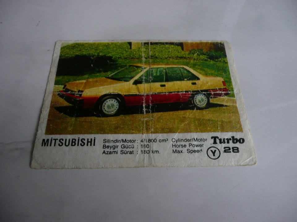 #28 Mitsubishi Turbo wrapper Bubble Chewing gum Very rare Y collection ...