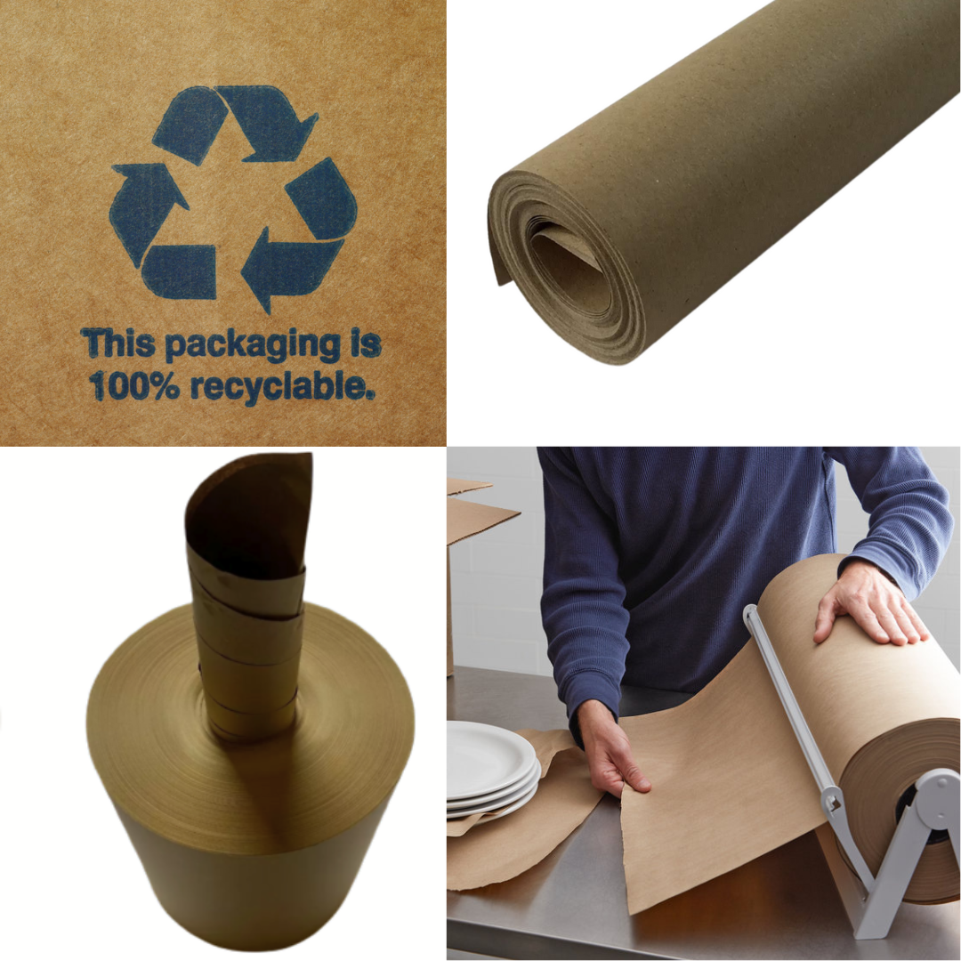 450mm Wide ECO VOID FILL & PACKING PAPER/Brown Kraft Wrapping Roll ...