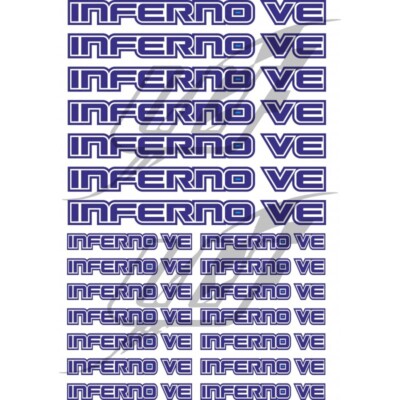 [DE] Sticker adesivi decal Kyosho Inferno VE blu | eBay