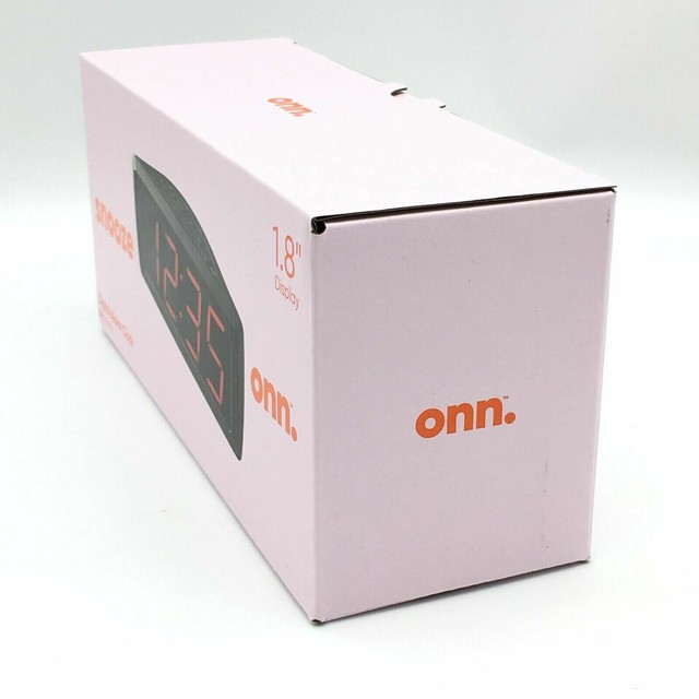 Snooze ONN Digital Alarm Clock W/ Radio AAABLK100008726 1.8" Display GA ...