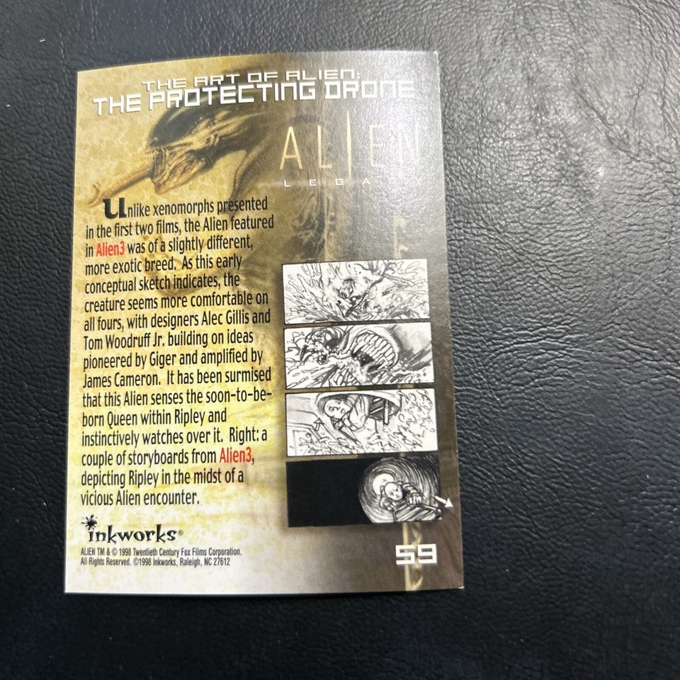 Jb2 Aliens Legacy 1998 InkWorks #59 The Protecting Drone Art H R Giger ...
