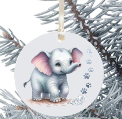 Elephant Hanging Bauble Gift Present Decoration Christmas | eBay UK