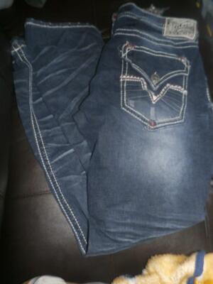 NEW MENS AFFLICTION ACE STANDARD V OAKLAND BLUE JEANS SIZE 34 38 FLAP ...