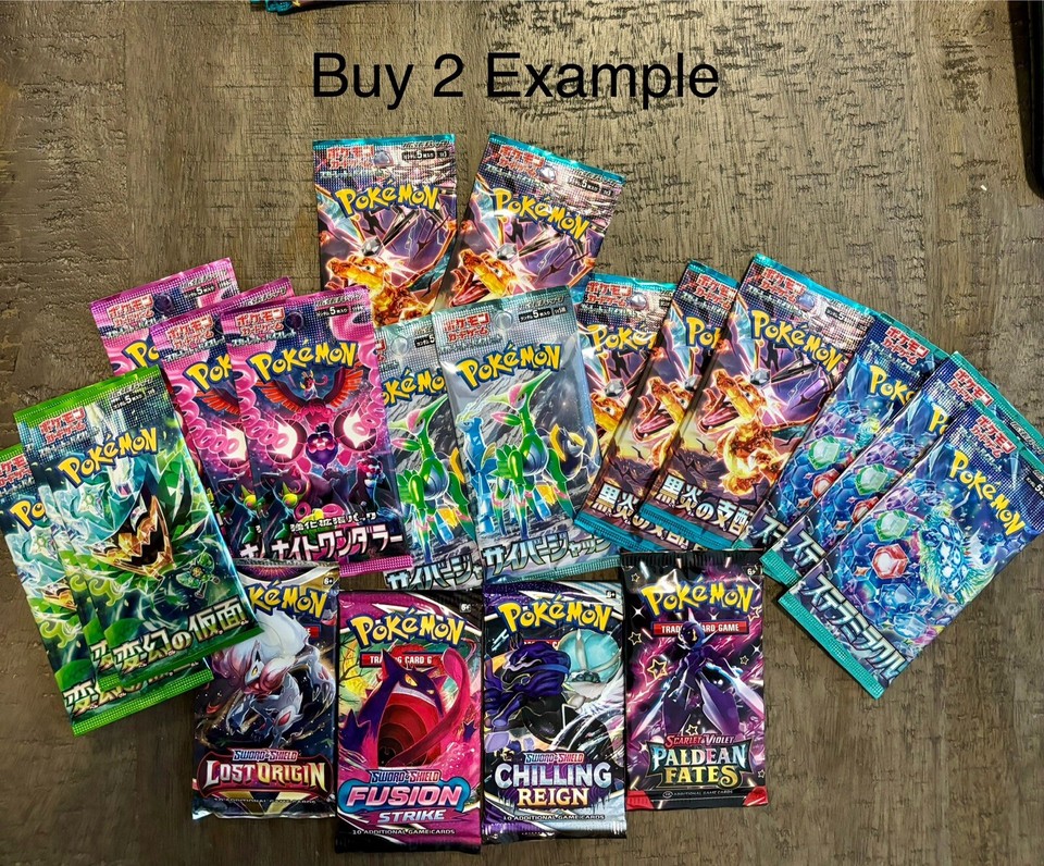 Pokémon Mega Pack: 10 Sealed Variety Booster Packs + Bonus Insurance ...