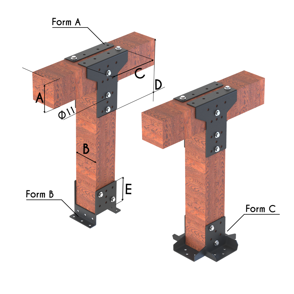 Post And Beam Connections When A Shear Connection Transmits A Bending