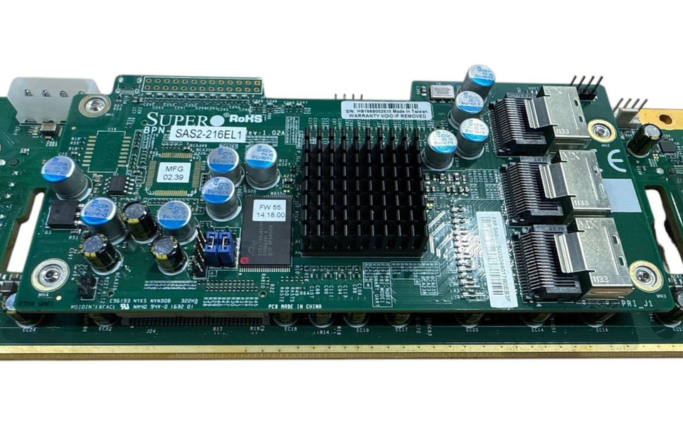 Supermicro 2U 24 Bay 2.5" SFF SAS/SATA Backplane w/ SAS 2.5" Expansion ...