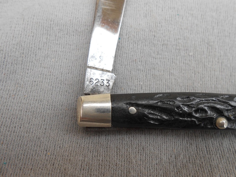 VINTAGE CASE XX 6233 ROUGH BLACK LONG PULL PEN POCKETKNIFE | eBay