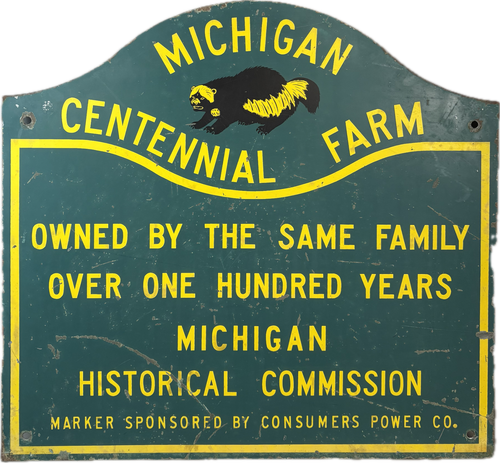 Vtg 60s Michigan Centennial Farm 100 Years Street Highway Road ...
