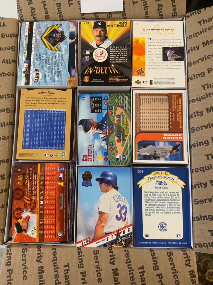 Baseball Card Lot USPS Medium Flat Rate Box - 2600 Count - FREE ...