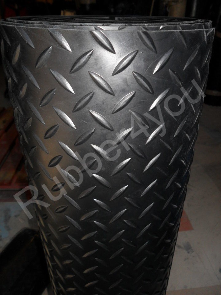 EXTRA THICK DIAMOND Checker - Plate Rubber Garage Flooring Matting 1 ...