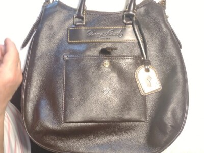 DOONEY & BOURKE TEARDROP FLORENTINE LEATHER HOBO/SHOULDER BAG, VELVETY ...