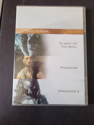 three feature films: planet of the apes, predator, predator 2 3 dvd set ...