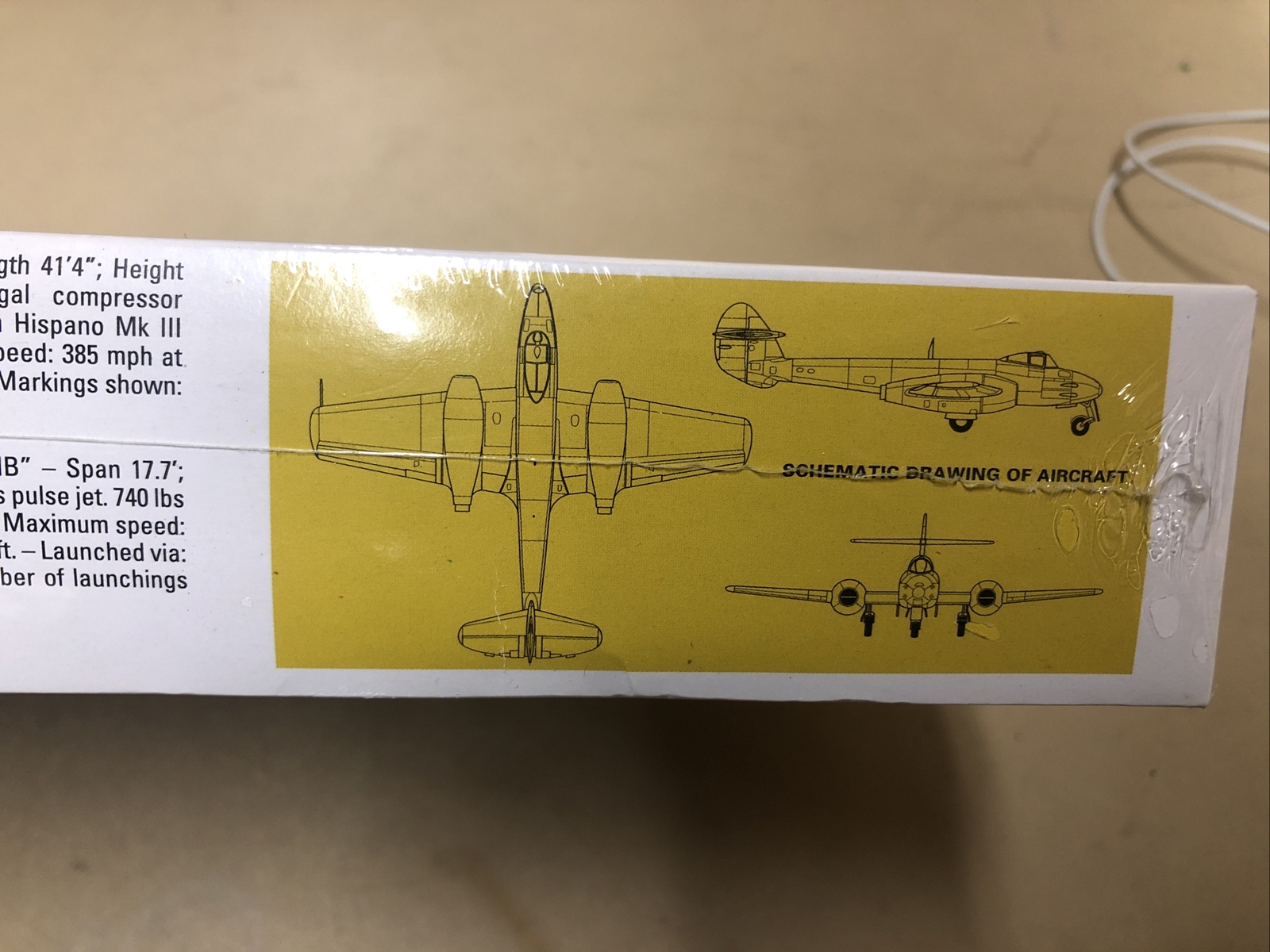 AMT Gloster Meteor Mk1 WWII Jet Fighter 1/48 Scale Plastic Plane Model ...