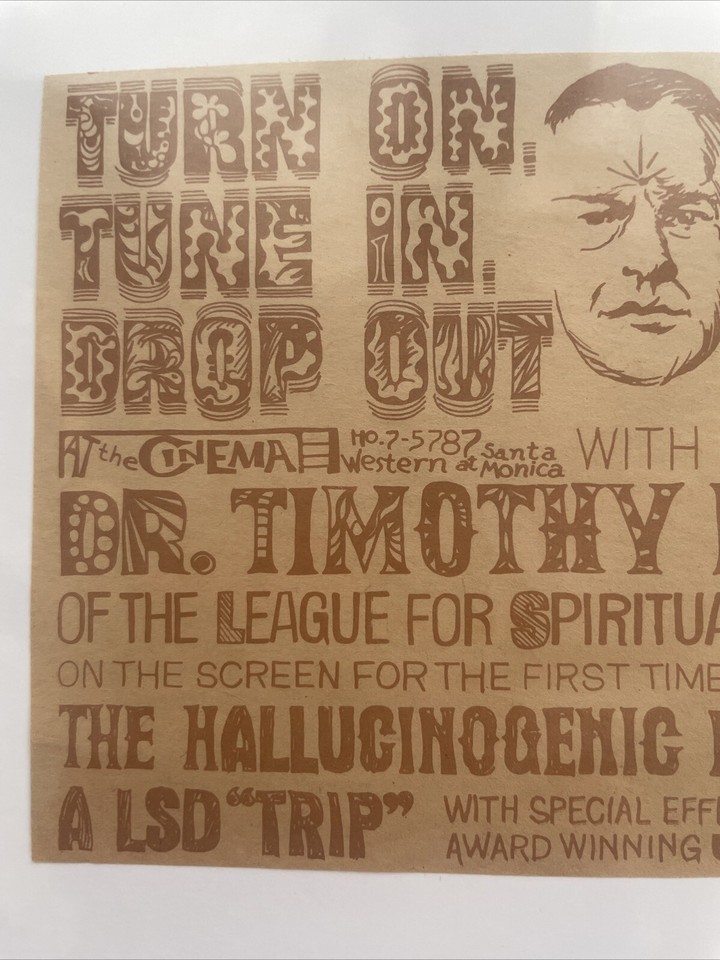 1967 Dr. Timothy Leary ,’Turn On, Tune In, Drop Out’ , Movie Film ...