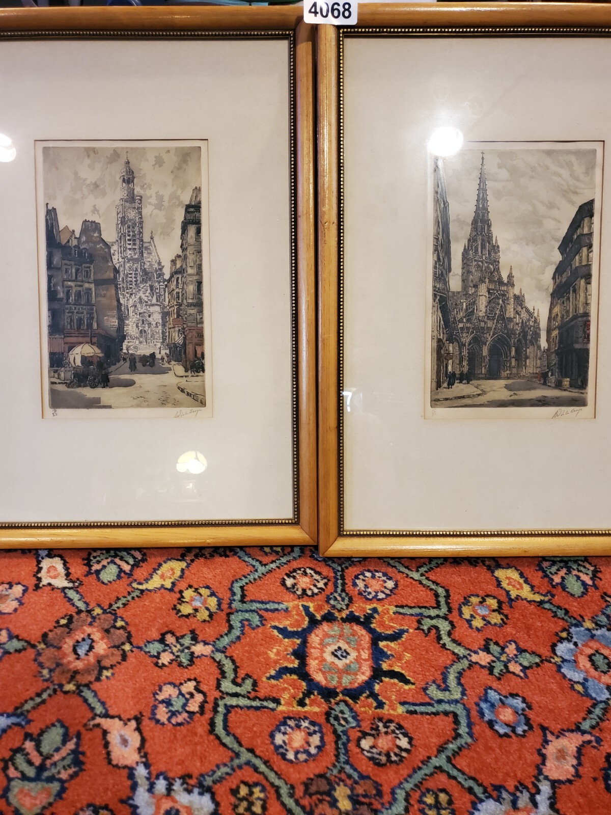 🔥 (2) Pair Roger De La Broye Colored Etching Framed Limited Edition signed | eBay