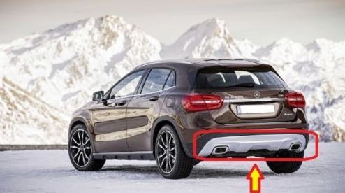 2015 - 2017 MERCEDES GLA Gla250 OEM Rear Bumper Valance Diffuser ...