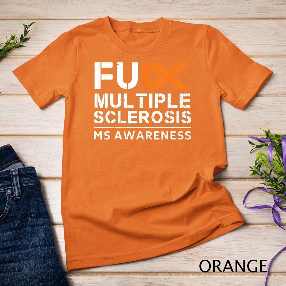 Multiple Sclerosis MS Awareness Support Ribbon Unisex T-shirt | eBay