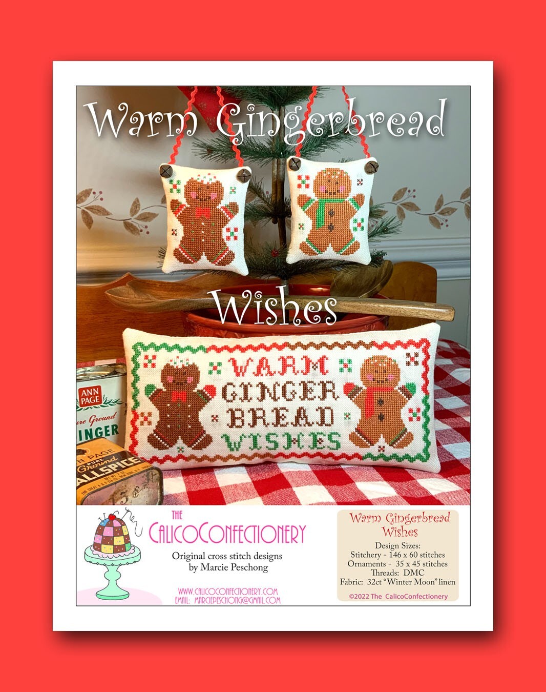 WARM GINGERBREAD WISHES cross stitch pattern CalicoConfectionery ...