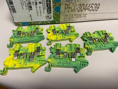 Phoenix Contact UT 2.5-twin-PE Ground Modular Terminal Block 3044539 ...