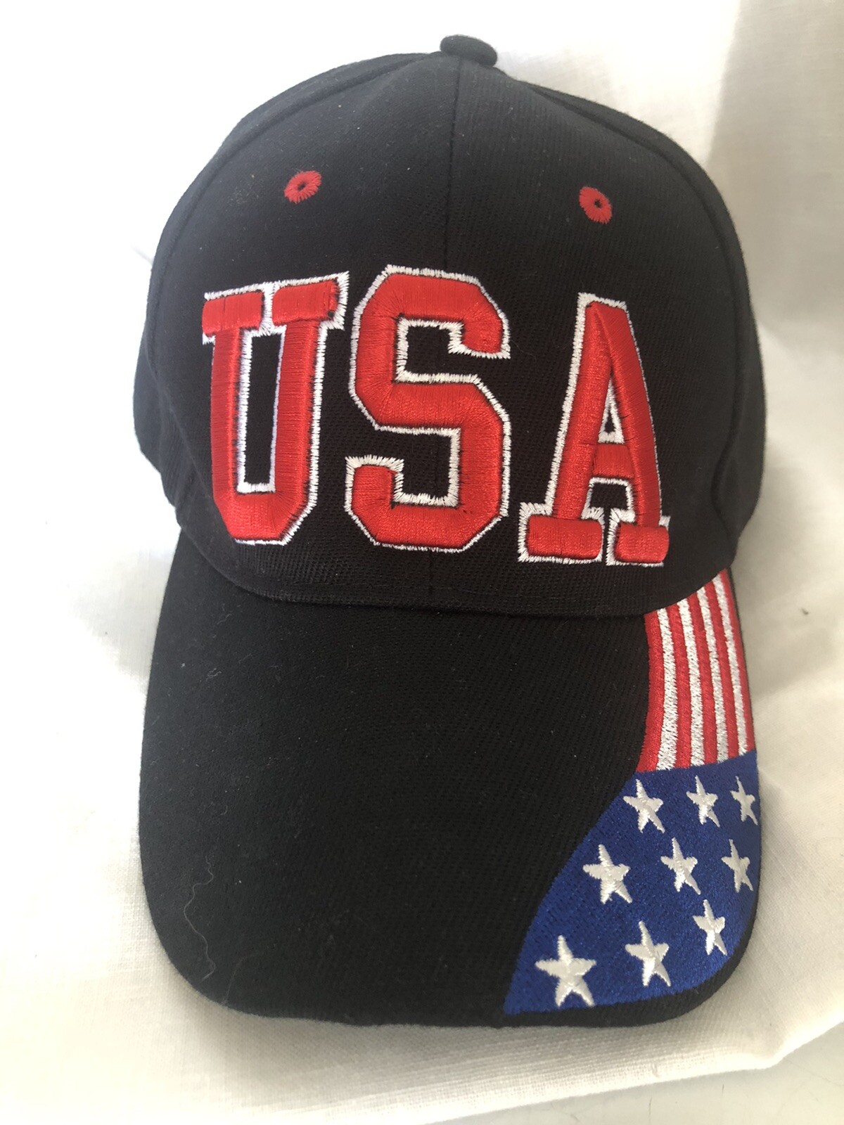USA American Flag Hat Cap Stars and Stripes Adjustable Back Tab ...
