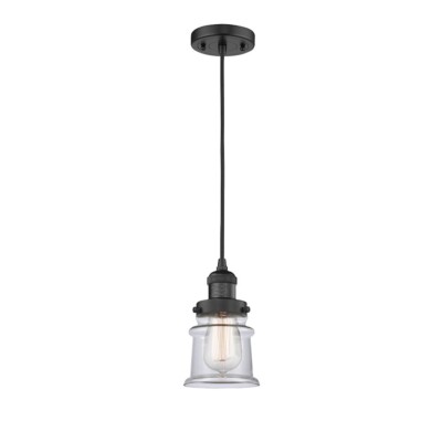 Innovations Small Canton LED Mini Pendant, Black/Bell - 201C-BK-G182S ...