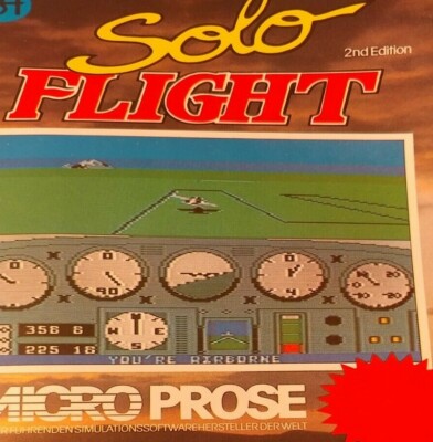 Solo Flight (Microprose 1985) Commodore C64 (Cover, Manual, Diskette ...