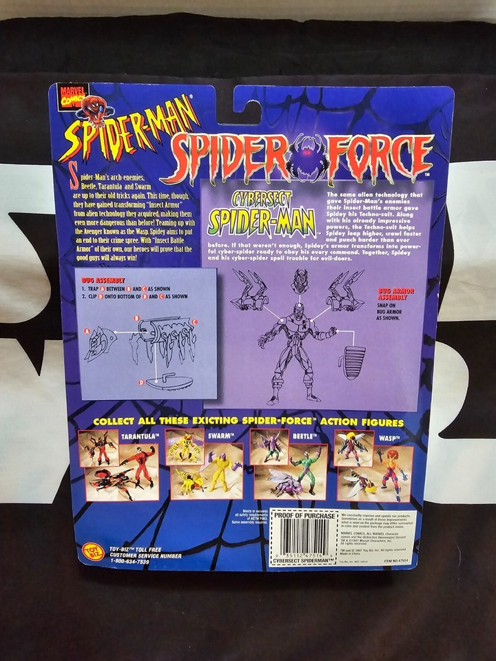 Cyberspider Spider Force Spider-Man MARVEL COMICS Toy Biz NEW MOC | eBay