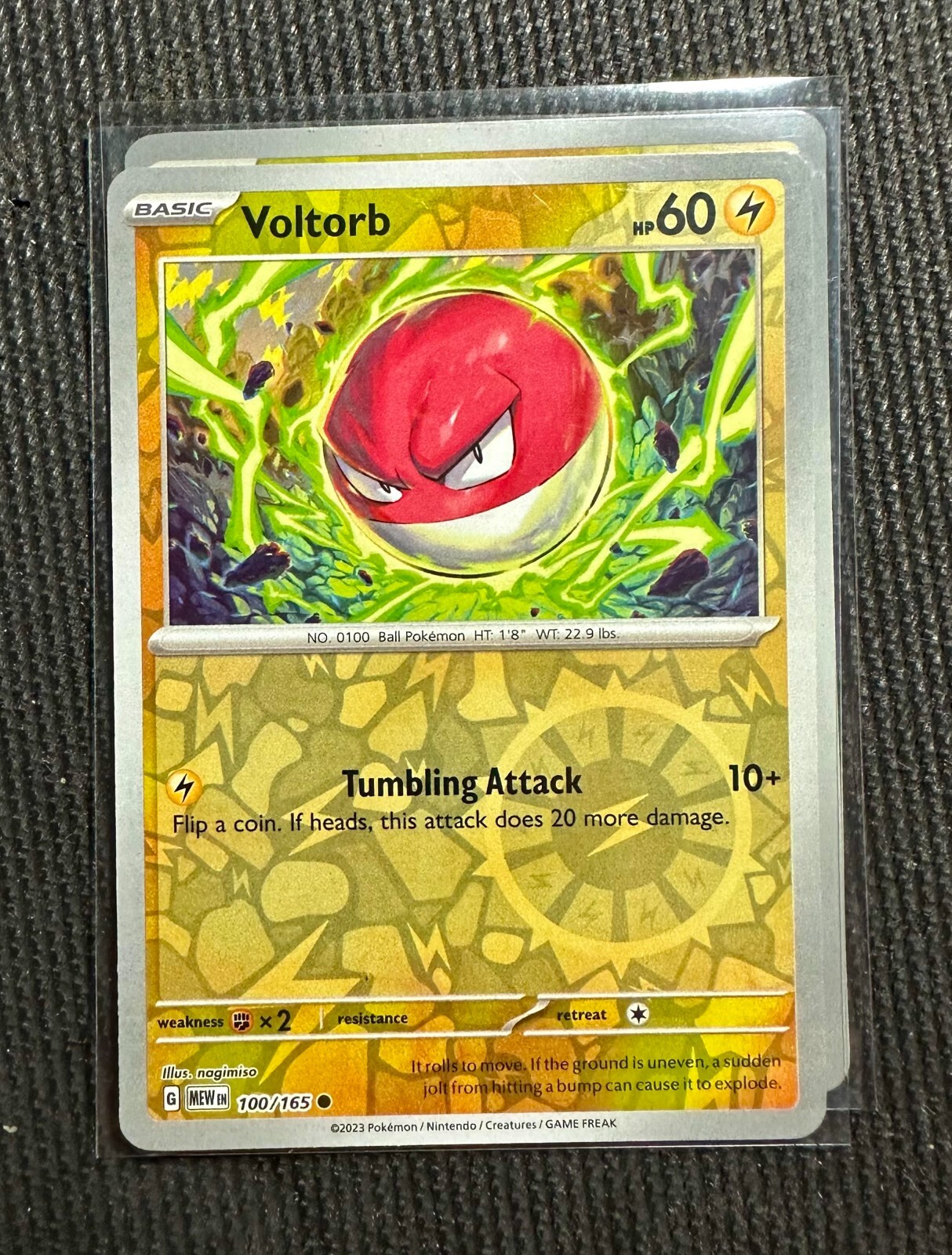 Pokemon TCG Voltorb 100/165 Reverse Holofoil Common Scarlet and Violet ...