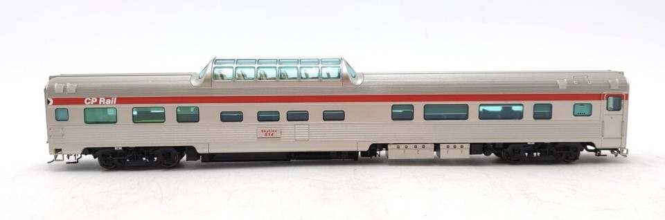 Rapido Trains 116045 HO CP Rail Action Red Budd Mid-Train Dome Car #514 ...