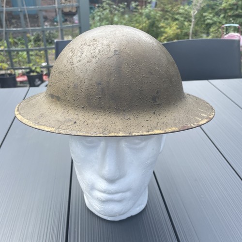 WW1 British Brodie Mark 1 Helmet - Named C W Purdy - HS - Hadfield of ...