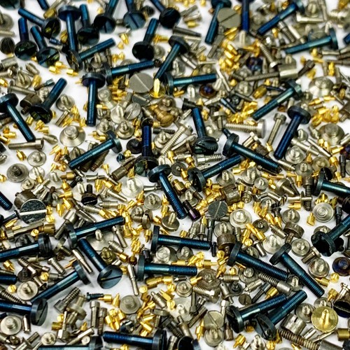 100 Watch Screws Pocket Wrist Parts Watchmaker Repair Job Lot Blue Gold ...