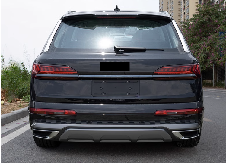 Steel Black Rear Trunk Box Tail Gate Deocr Cover Trim For AUDI Q7 SQ7 ...