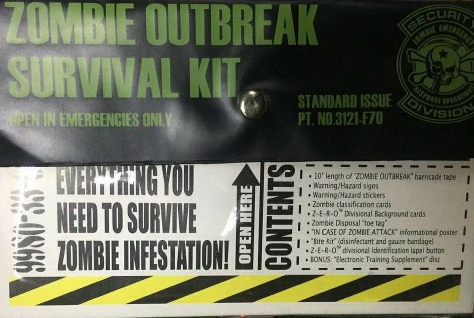 Spherewerx Zombie Outbreak Survival Kit Standard Issue PT. NO. 3121-F70 ...