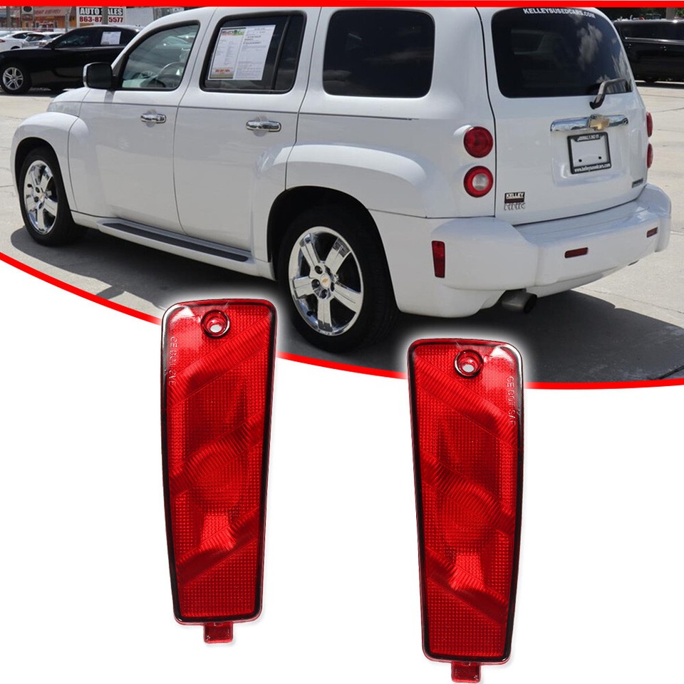 2X Red Lens Rear Bumper Side Marker Reflector Lights For 2006-2011 ...
