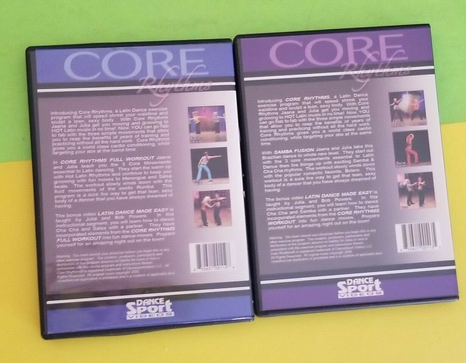 CORE RHYTHMS DANCE EXERCISE PROGRAM - Lot 2 DVDs - MERENGUE MANIA ...