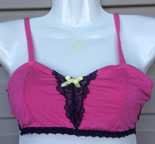HONEYDEW INTIMATES BRI LACE TRIM BRALETTE BRA PINK CHEEKS #331028 ...