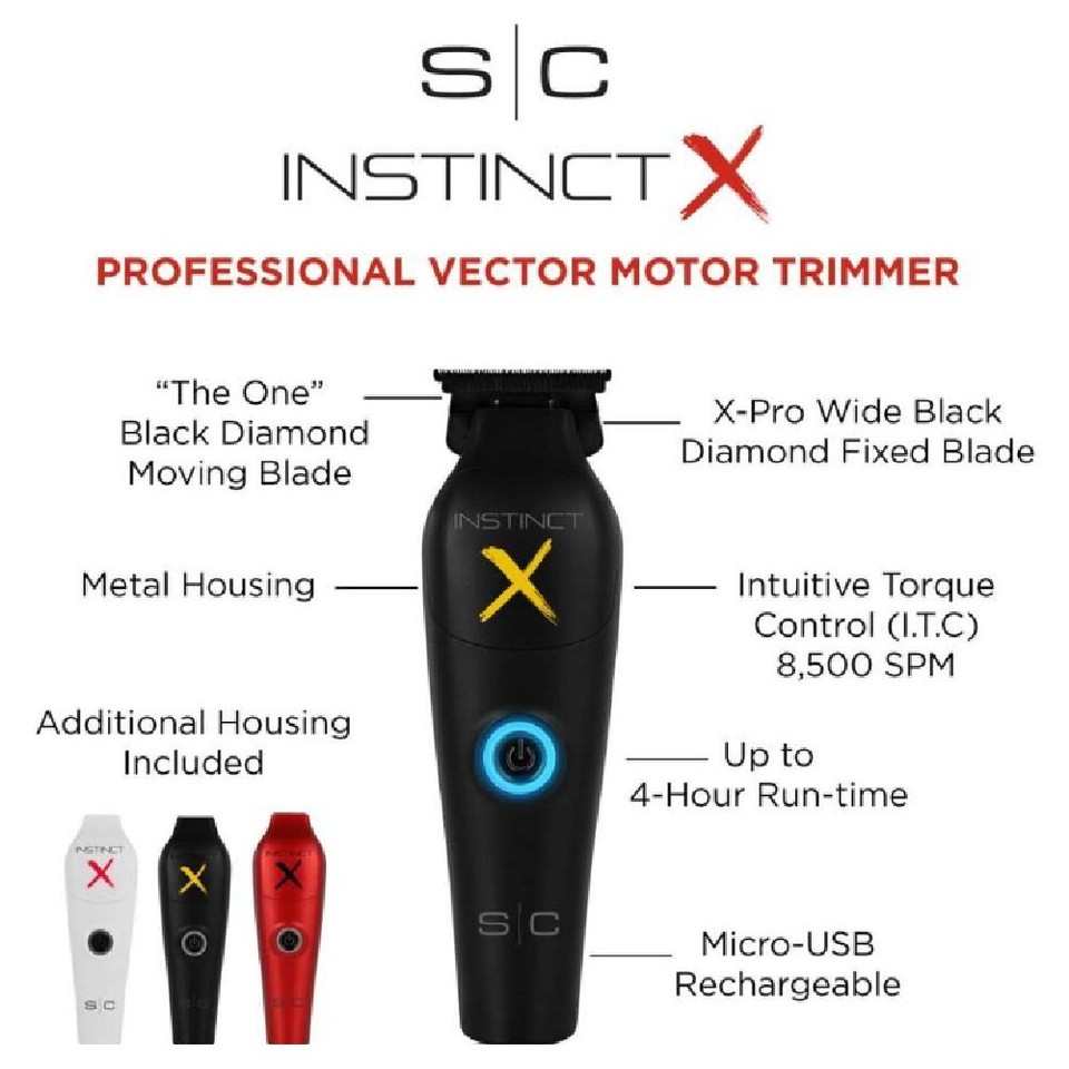 StyleCraft Instinct-X Cordless Hair Clipper + StyleCraft Instinct-X ...