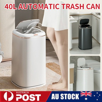 Smart Trash Bin 40L Automatic Motion Sensor Rubbish Waste Bin Basket ...