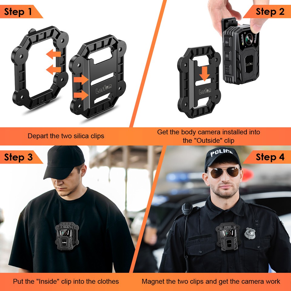 BOBLOV Body Camera Magnetic Suction Back Clip 8.5x10cm All Brand Magnet ...