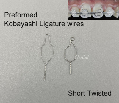 Dental Orthodontic Kobayashi Wire Metal Preformed Ligature Ties Short ...