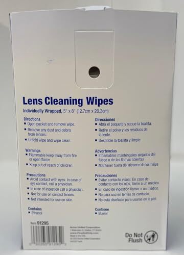 Lens Cleaning Wipes Pre-Moistened Eye Glasses Computer Optical Lens ...