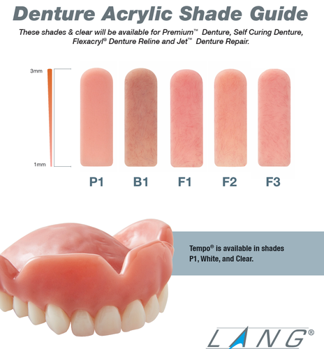 Lang Jet™ Tooth Shade Self Curing Acrylic Resin Crowns Bridges 1lb ...