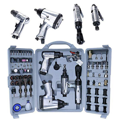 71Pcs Air Tool Set Air Impact Wrench and Accessories Kit with Storage ...