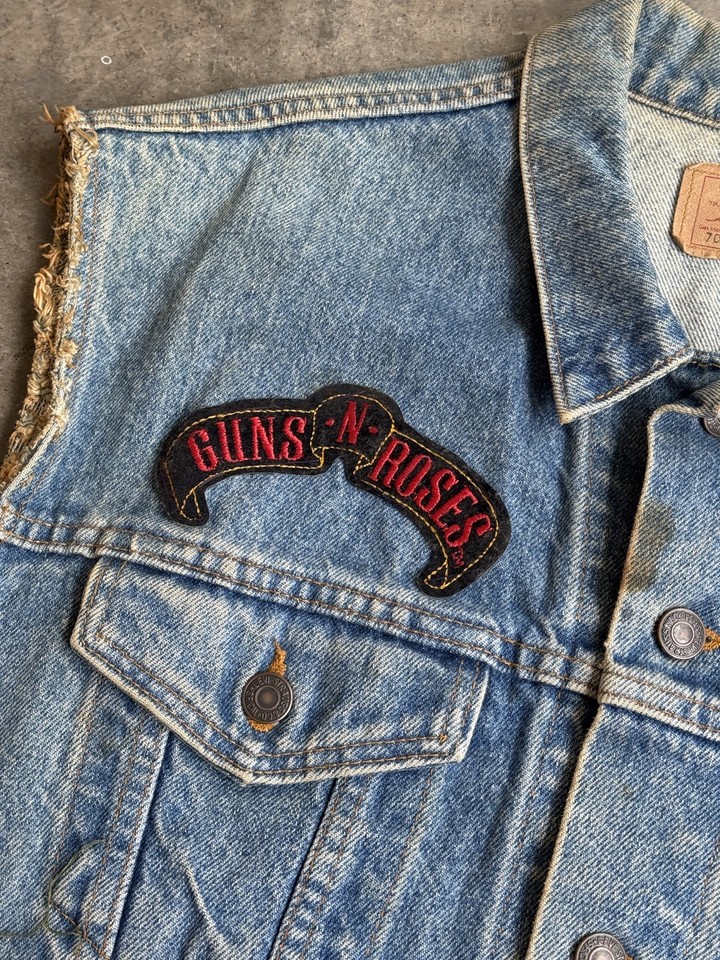 1980s Levi’s Denim Vest Heavy Metal Bands Megadeth Slayer Patches Guns ...