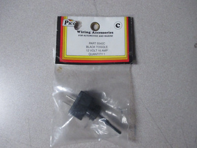 NOS Pico 12V 16A Black Toggle Switch 27-1000 5540C | eBay